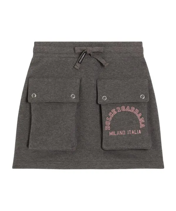 Dolce & Gabbana Logo-print Drawstring-waist Skirt