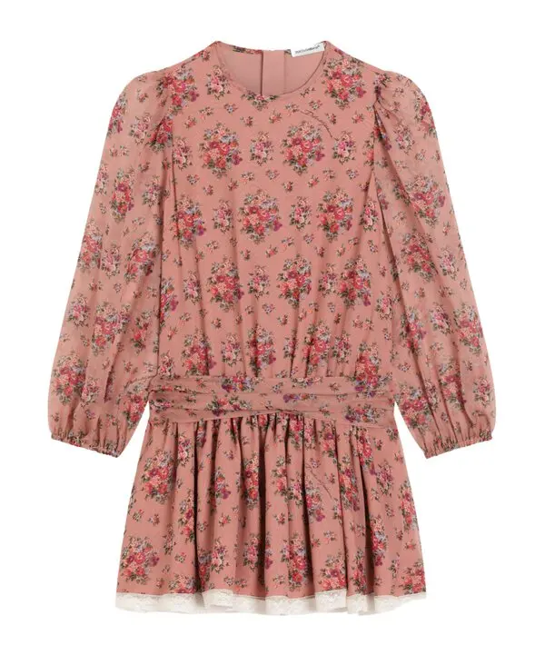 Dolce & Gabbana Floral-pattern Long-sleeved Dress - Multi-colored