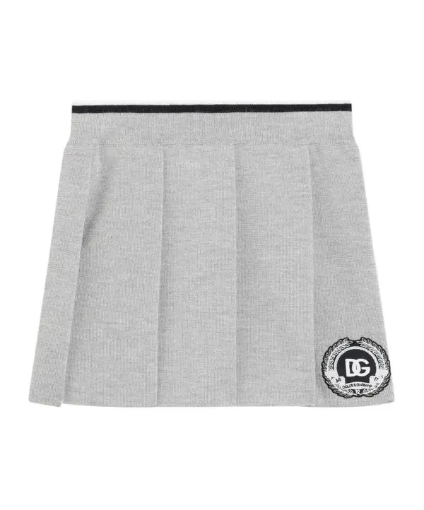Dolce & Gabbana Pleated Logo-detail Skirt