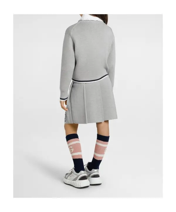 Dolce & Gabbana Pleated Logo-detail Skirt