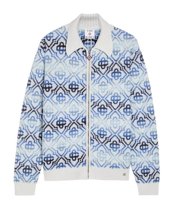 Casablanca Cas Space Dye Monogram Zip Up - Multicolour