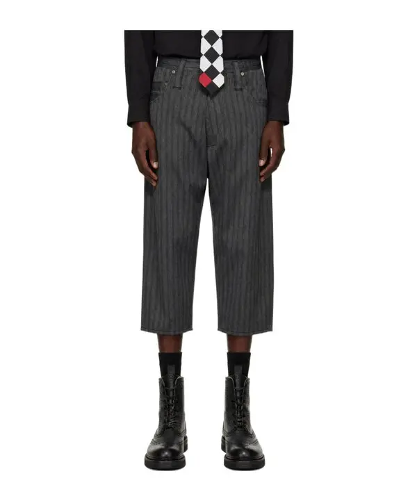 Junya Watanabe Logo Casual Pants - Black/gray