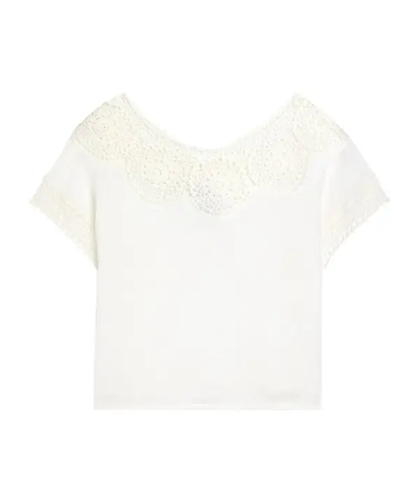 NILI LOTAN Cut-out Embroidered Top