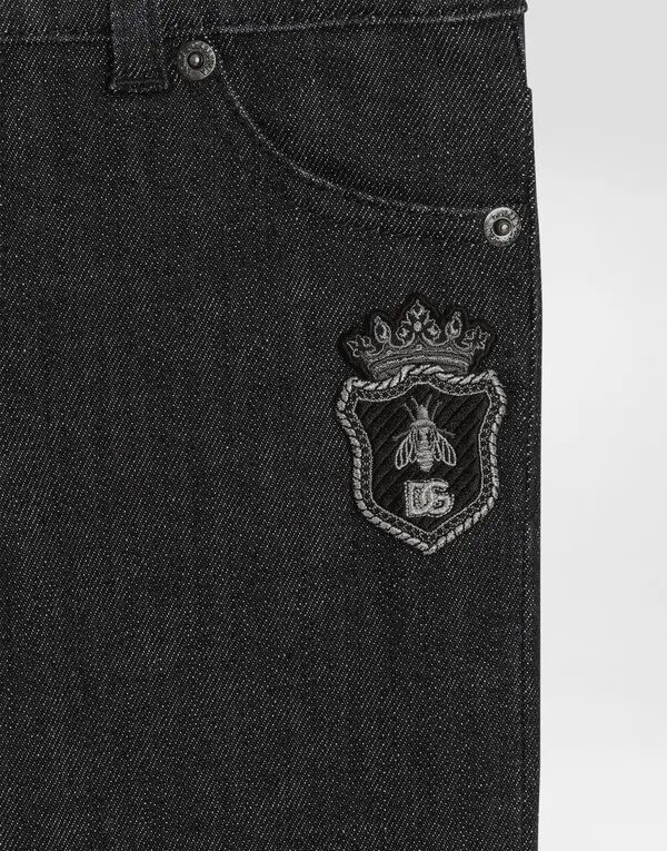 Dolce & Gabbana Five-pocket Embroidered Jeans