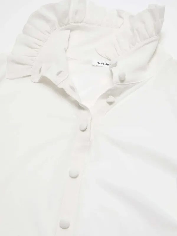 Acne Studios High Neck Ruffled Shirt