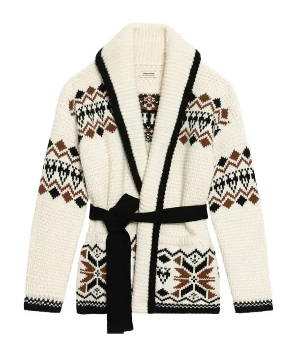 Zadig&Voltaire Voltaire Erra Belted Patterned Cardigan