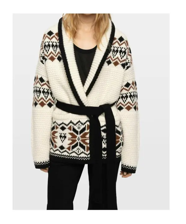 Zadig&Voltaire Voltaire Erra Belted Patterned Cardigan