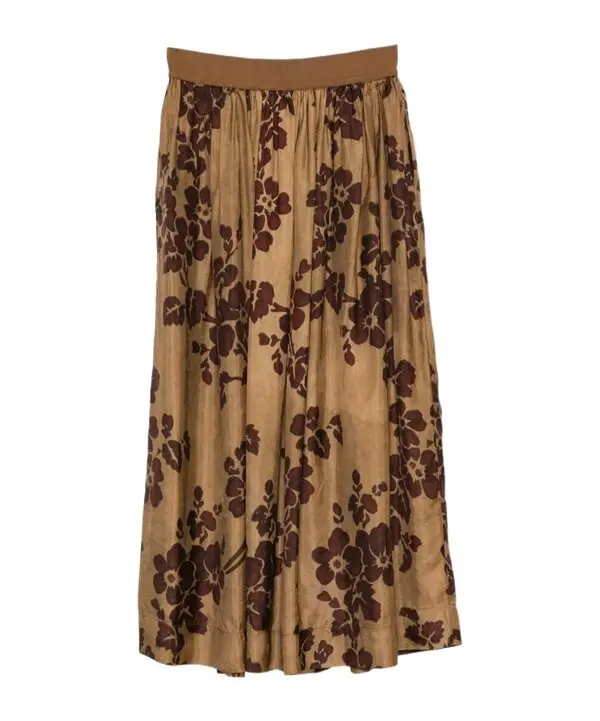 UMA WANG Patterned Skirt - Brown