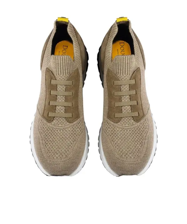 DOUCAL'S Textured Knit Low-top Sneakers