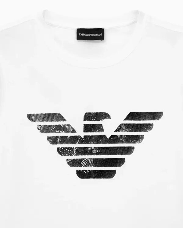 Emporio Armani T-shirt Regular Fit In Lightweight Stretch Cotton Jersey