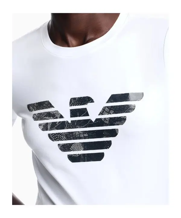 Emporio Armani T-shirt Regular Fit In Lightweight Stretch Cotton Jersey