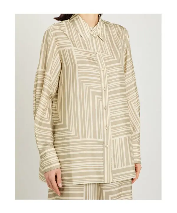 JOSEPH Striped Long-sleeved Shirt - Light Brown