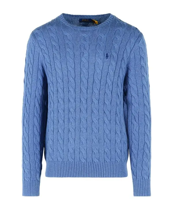Polo Ralph Lauren Logo Embroidered Cable-knit Jumper