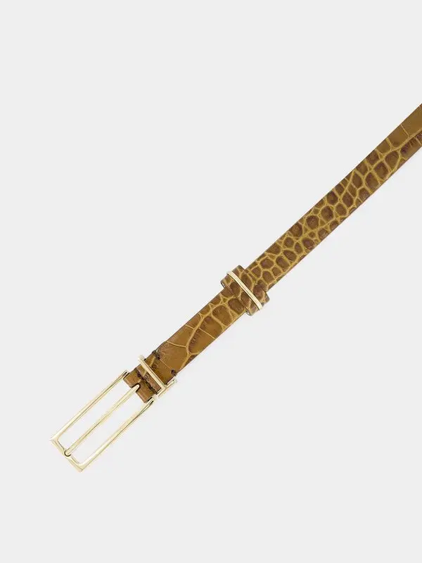 TOM FORD Croc-print T Loop Belt