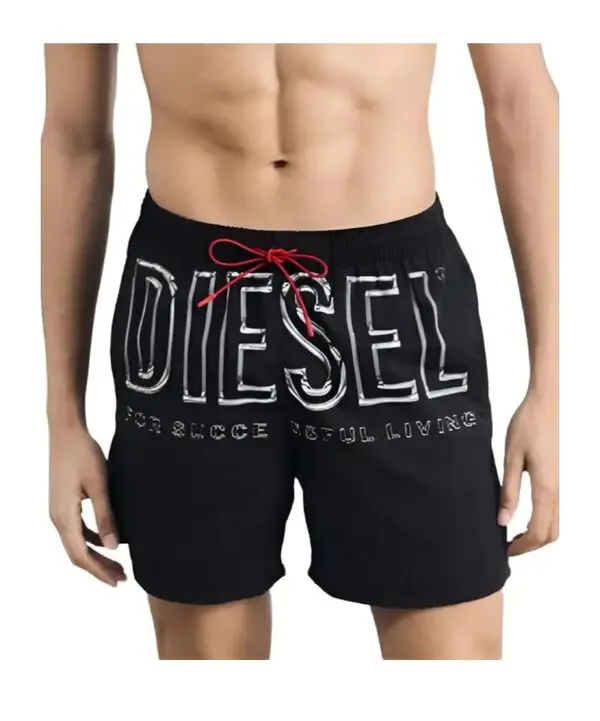 DIESEL® Logo Drawstring Swim Shorts