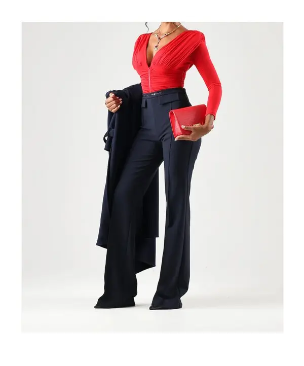 Elisabetta Franchi Ruched Zip Bodysuit