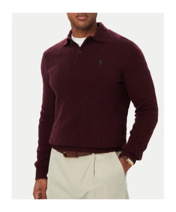Polo Ralph Lauren Long-sleeved Knitted Polo Shirt