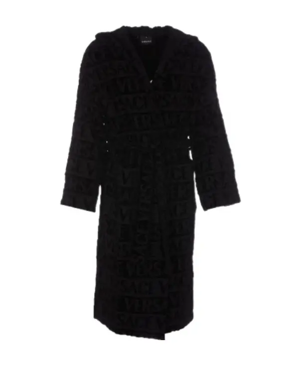 Versace Monogram Belted Bathrobe