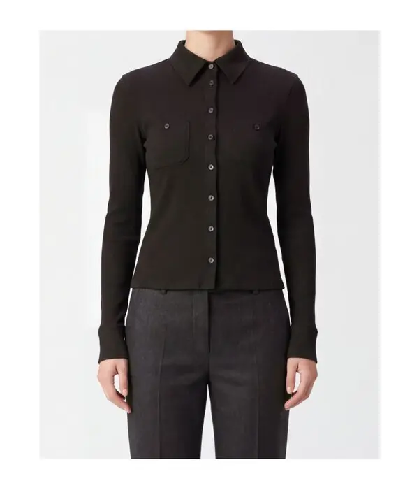 FRAME Ribbed Pocket Knitted Top