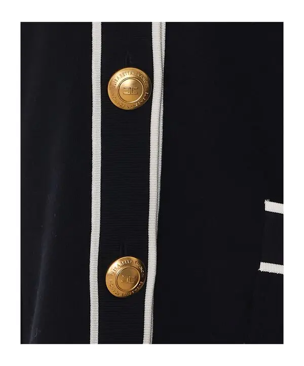 Elisabetta Franchi Logo Trim Cardigan