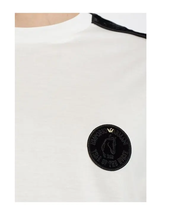 Emporio Armani Logo Patch Crewneck T-shirt