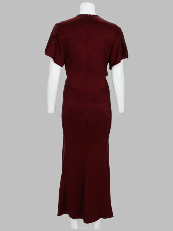 Victoria Beckham Abito Midi Con Drappeggio E Scollo A V
