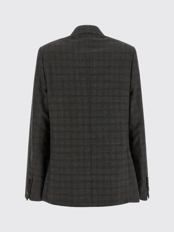 Dries Van Noten Prince Of Wales Check Wool Double-breasted Blazer With Lapels