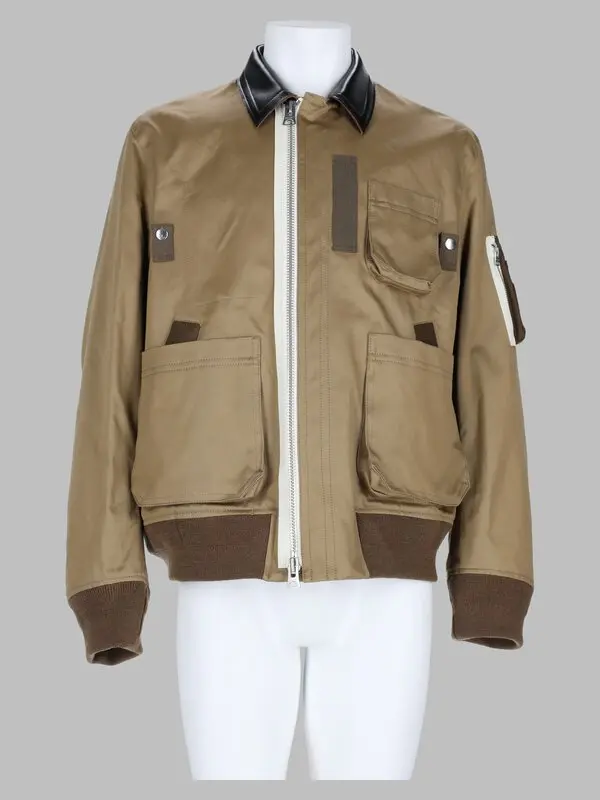 Sacai Giacca Blouson In Cotone Con Zip