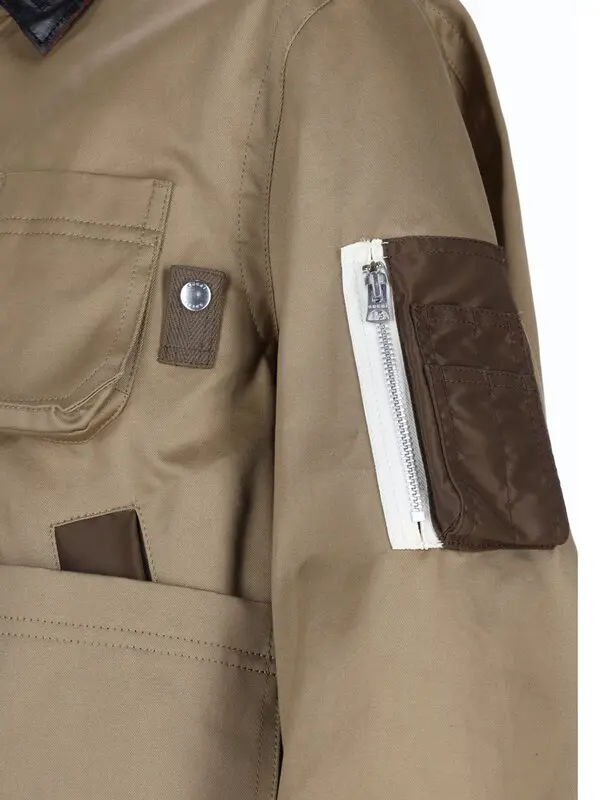 Sacai Giacca Blouson In Cotone Con Zip