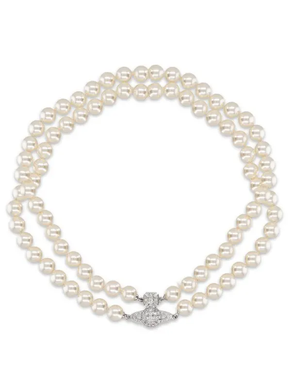 VIVIENNE WESTWOOD Collana Di Perle "graziella - Silver