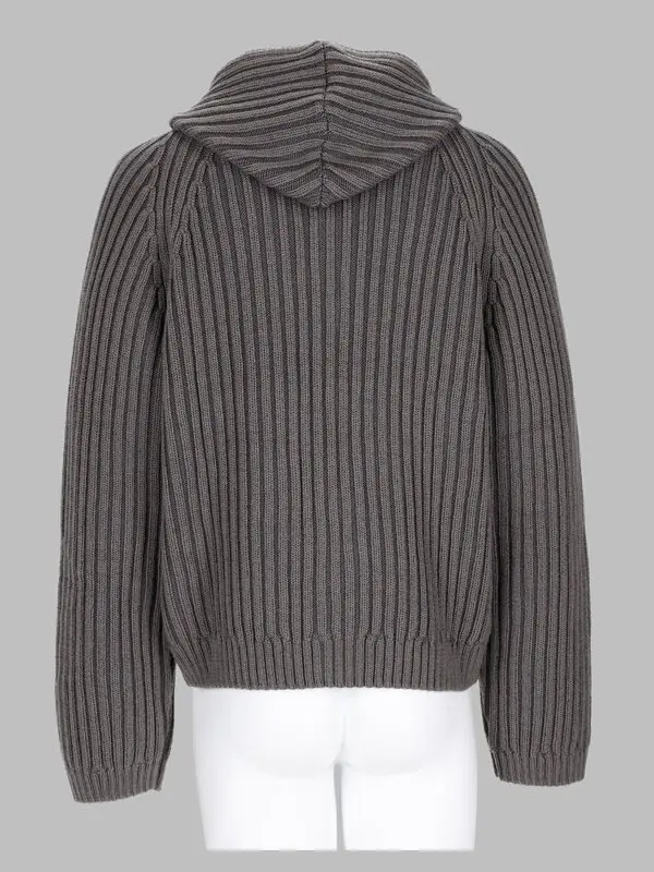 Our Legacy Maglia In Lana Merino Con Zip E Cappuccio