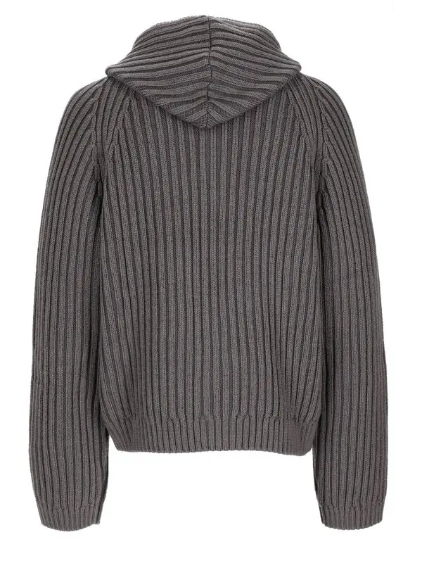 Our Legacy Maglia In Lana Merino Con Zip E Cappuccio