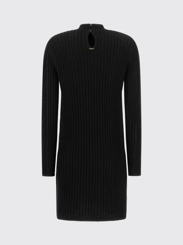 TWINSET Ribbed-knit Mini Dress With Long Sleeves And Stud Embellishments