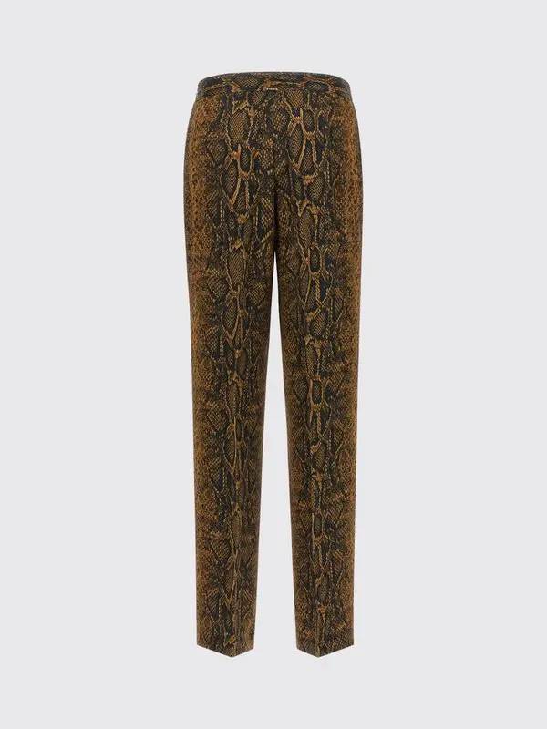 TWINSET High-waisted Skinny Trousers In Viscose With Python Print