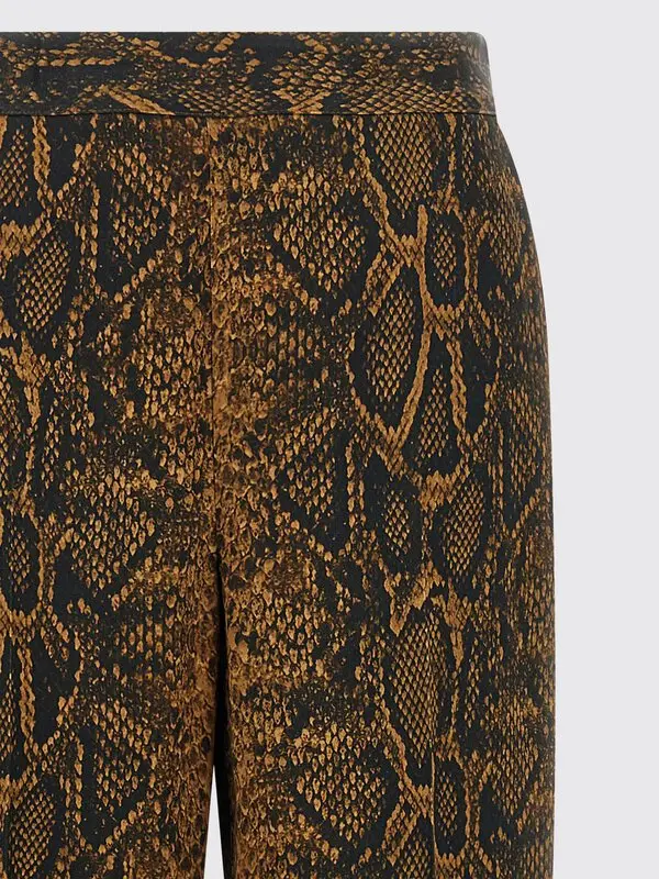 TWINSET High-waisted Skinny Trousers In Viscose With Python Print