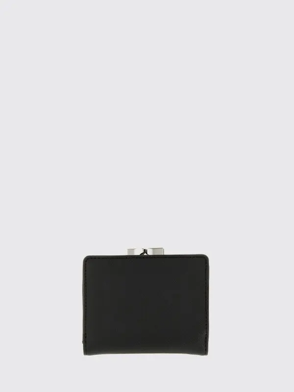 VIVIENNE WESTWOOD Tri-fold Wallet In Saffiano Leather With Orb Logo