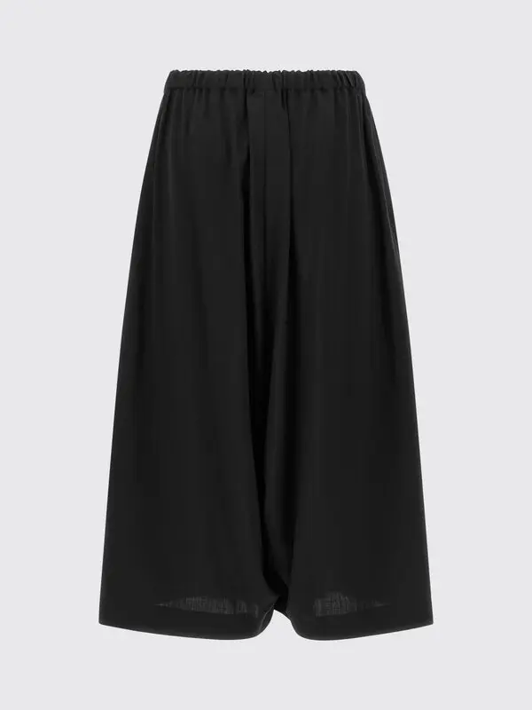 Comme Des Garçons Wool Wide-leg Trousers With High Elasticated Waist