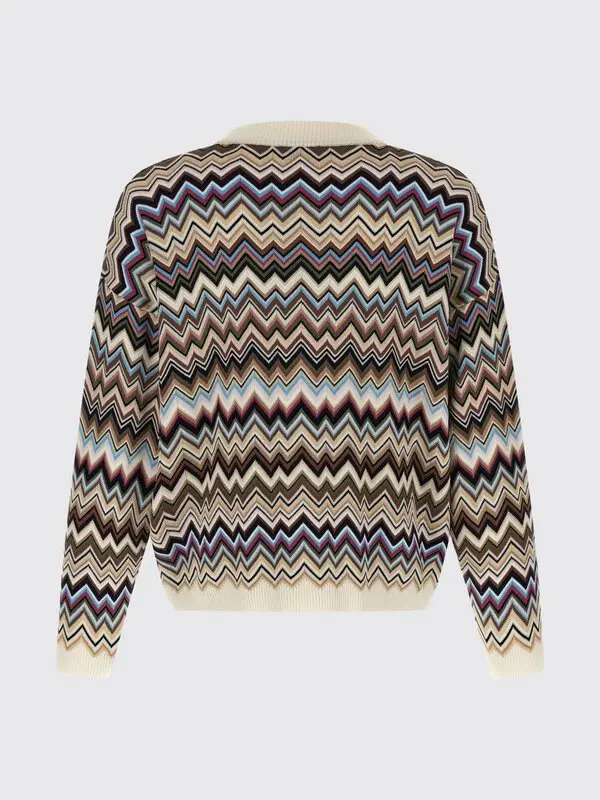 Missoni Multicolour Zig Zag Wool Blend Cardigan
