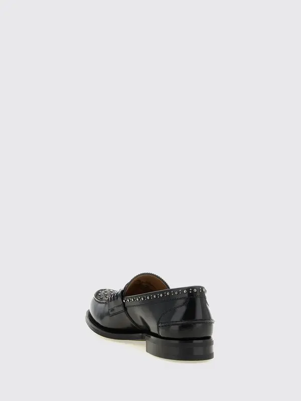 Church's Studded Brushed Calfskin Penny Loafers