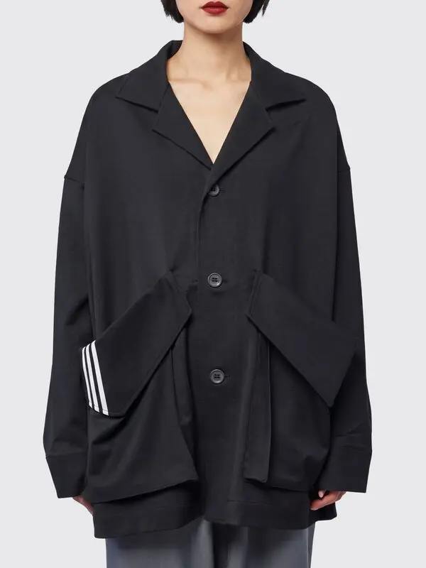 Y3 Relaxed Fit Wool Twill Shirt Jacket With Cuban Collar