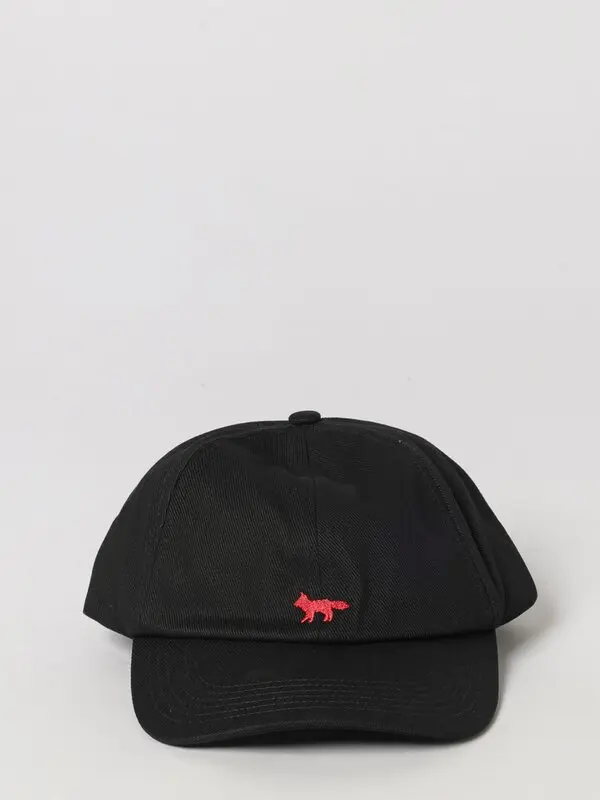Maison Kitsuné Cotton Twill Baseball Cap With Embroidered Logo