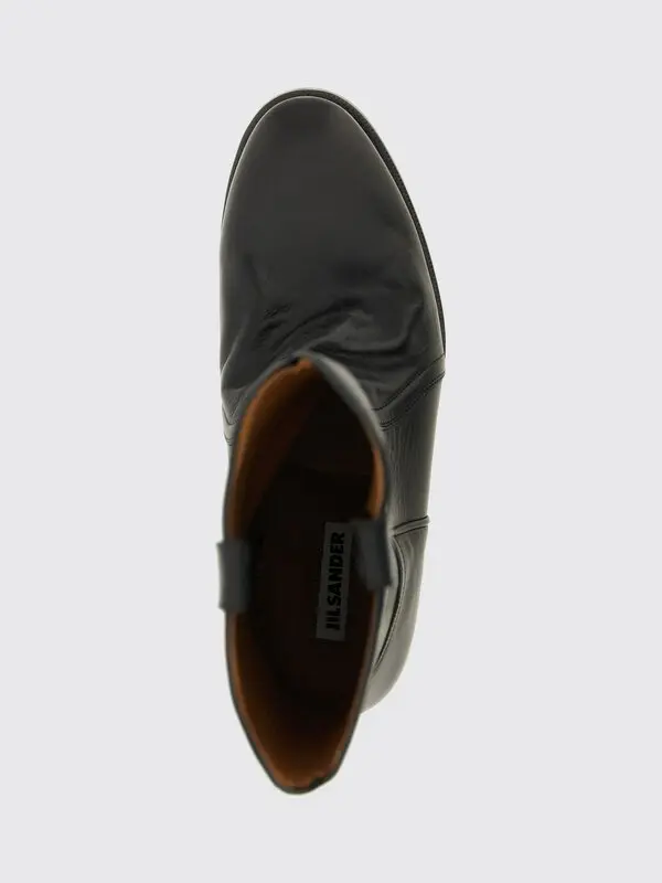JIL SANDER Tapered Toe Smooth Calfskin Leather Western Boots