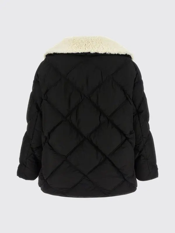 IENKI IENKI Shearling Queen Nylon Puffer Jacket With Asymmetric Closure - Black