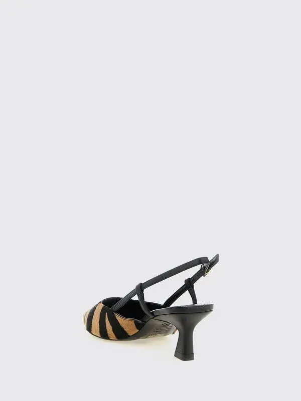 STUART WEITZMAN Vinnie Animal Print Pony Hair Spool Heel Slingback Pumps