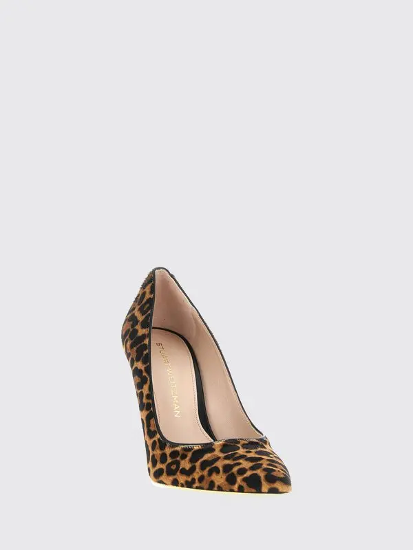 STUART WEITZMAN Power Animal Print Pony-hair Effect High Heel Court Shoes