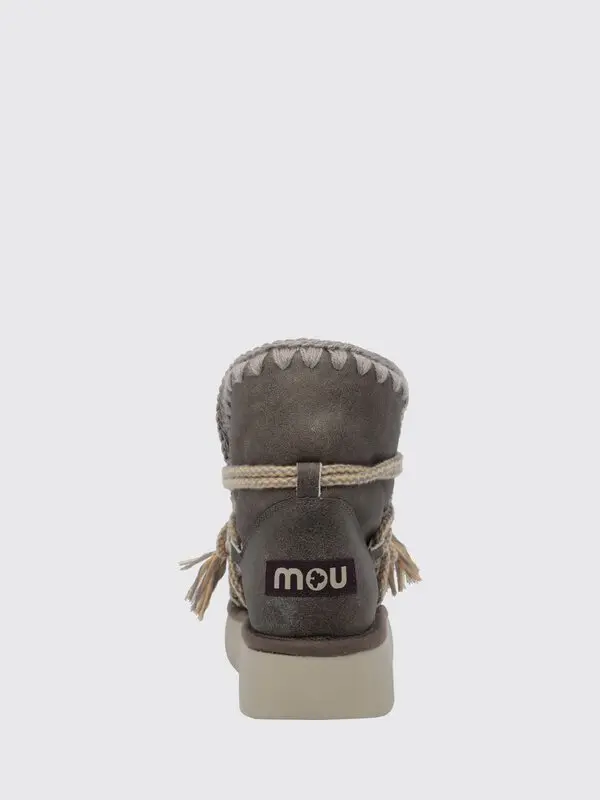Mou Eskimo Bounce Suede Ankle Boots With Contrast Stitching