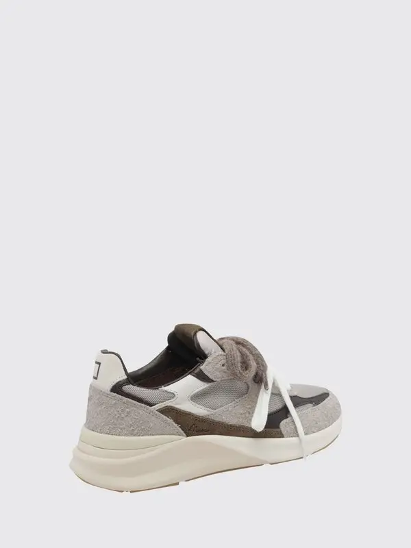 D.a.t.e. Musa Suede And Mesh Low-top Trainers With An Embossed Logo