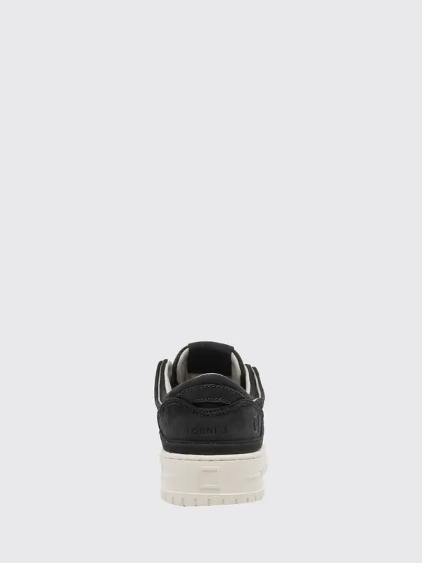 D.a.t.e. Suede Low-top Trainers With A Perforated Toe And Printed Logo - Grey