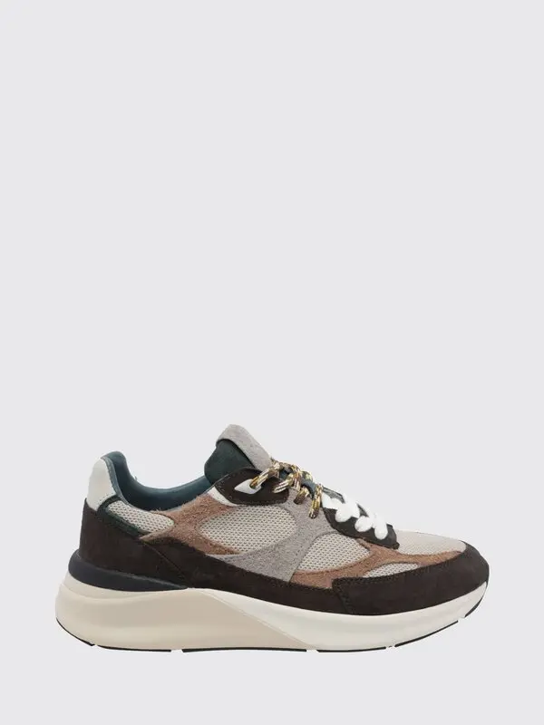 D.a.t.e. Musa Suede And Mesh Low-top Trainers With An Embossed Logo