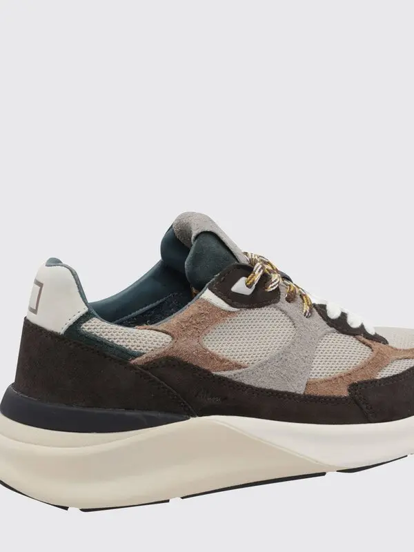 D.a.t.e. Musa Suede And Mesh Low-top Trainers With An Embossed Logo